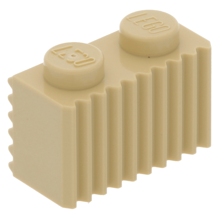 LEGO Einzelteil 2877 - Tan Brick, Modified 1 x 2 with Grille (Grill ...