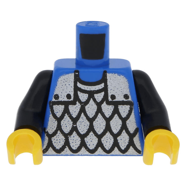LEGO onderdele 973p41c01 - Blue Torso Castle Scale Mail Pattern / Black ...