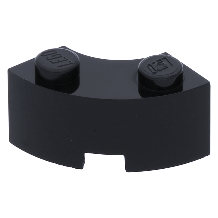 LEGO Einzelteil 3063 - Black Brick, Round Corner 2 x 2 Macaroni with ...