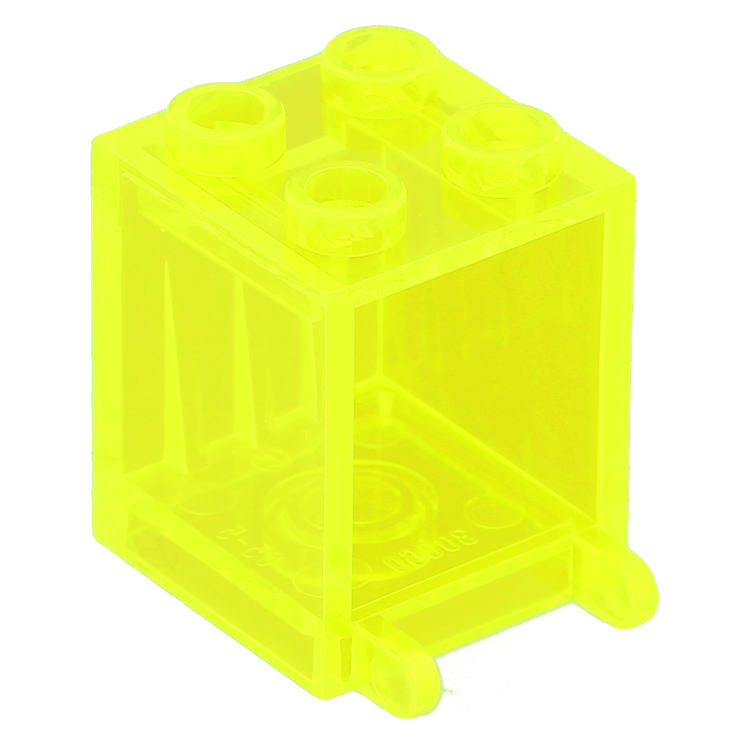 LEGO part 4345 - Trans-Neon Green Container, Box 2 x 2 x 2 at BrickScout