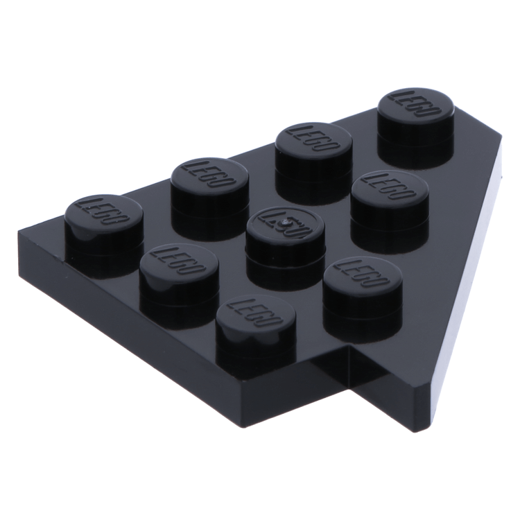 LEGO Einzelteil 3935 - Black Wedge, Plate 4 x 4 Wing Right bei BrickScout