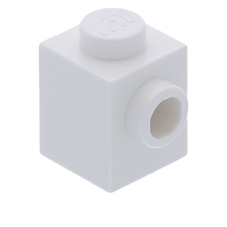 LEGO Einzelteil 87087 - White Brick, Modified 1 x 1 with Stud on 1 Side ...