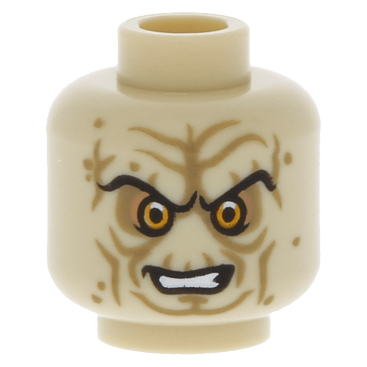 LEGO part 3626cpb1175 - Tan Minifig, Head Dual Sided Male SW Wrinkles ...