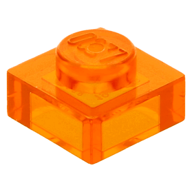 LEGO part 3024 - Trans-Orange Plate 1 x 1 at BrickScout