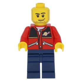 LEGO minifigure cty0142a - Red Jacket with Zipper Pockets and Classic ...