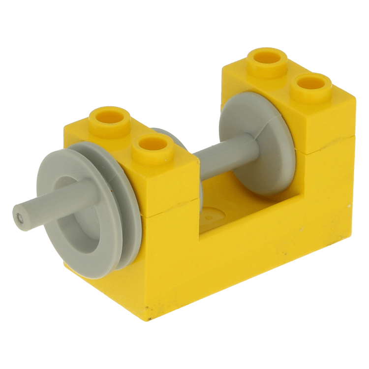 LEGO Einzelteil 73037 - Yellow String Reel Winch 2 x 4 x 2 (Light Gray ...