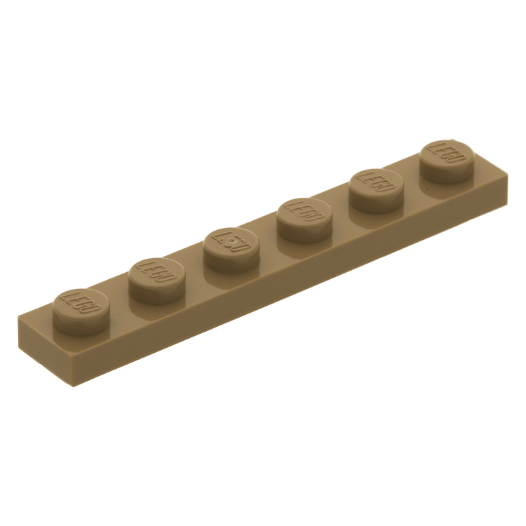 LEGO Einzelteil 3666 - Dark Tan Plate 1 x 6 bei BrickScout
