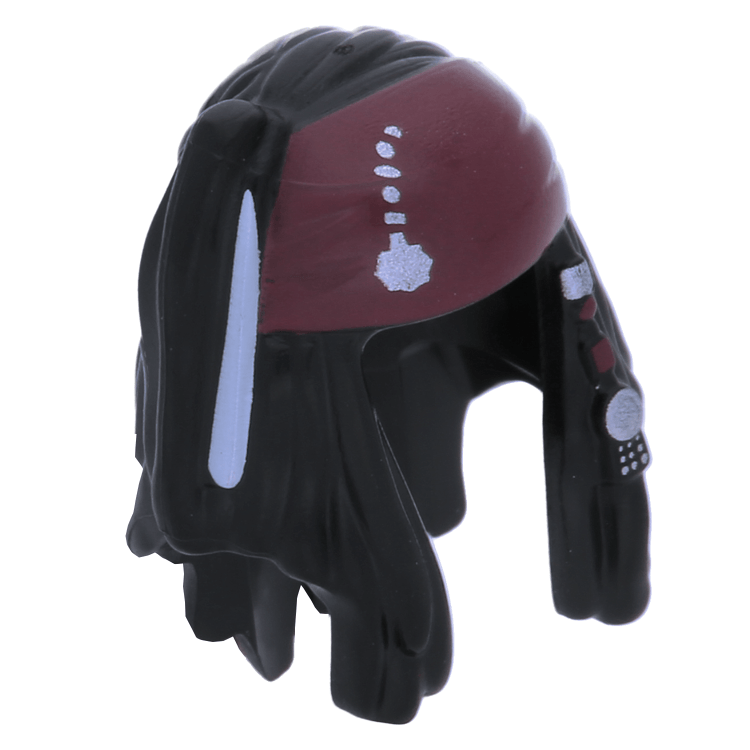 LEGO Einzelteil 95221pb01 - Black Minifig, Hair Dreadlocks with Beads ...