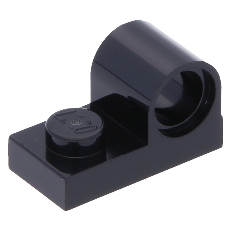 LEGO Einzelteil 11458 - Black Plate, Modified 1 x 2 with Pin Hole on ...