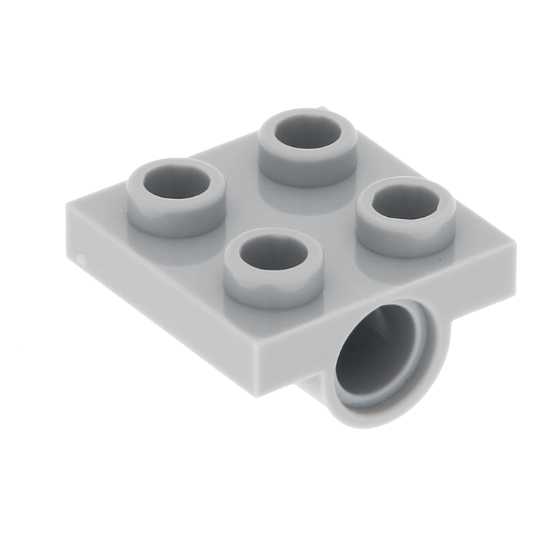 LEGO Einzelteil 2817 - Light Bluish Gray Plate, Modified 2 x 2 with Pin ...