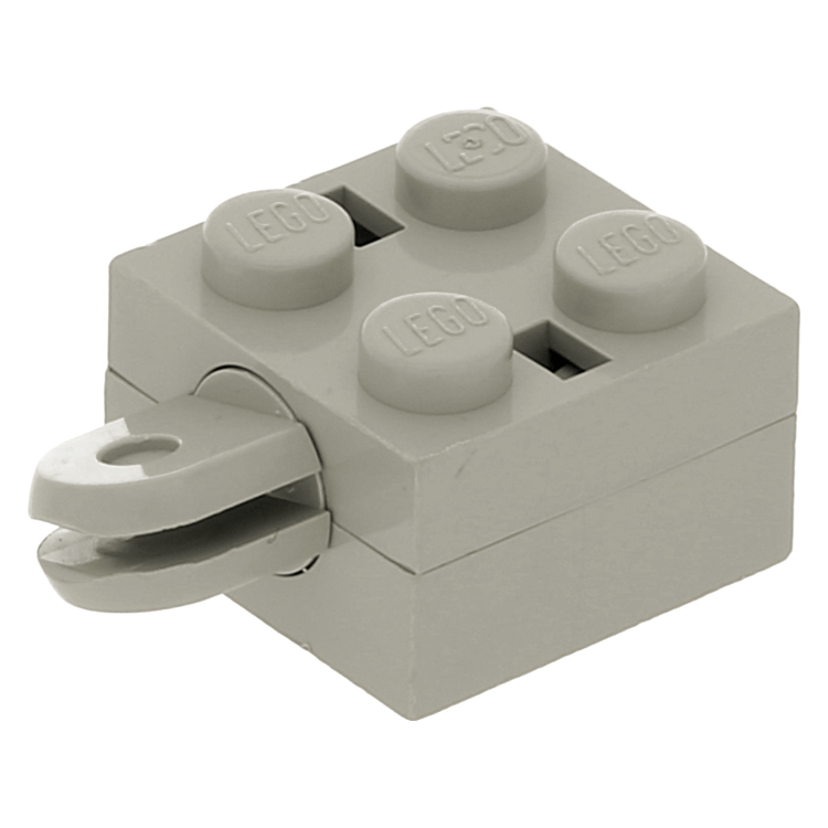 LEGO Einzelteil 792c01 - Light Gray Arm Holder Brick 2 x 2 without Hole ...