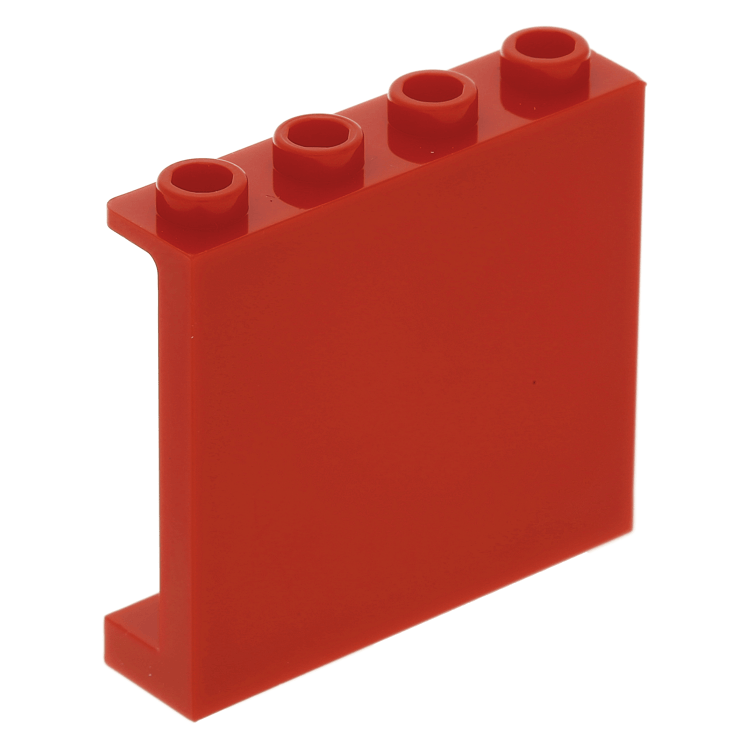 LEGO part 4215b - Red Panel 1 x 4 x 3 - Hollow Studs at BrickScout