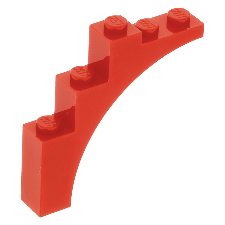 LEGO Einzelteil 2339 - Red Brick, Arch 1 x 5 x 4 - Continuous Bow bei ...