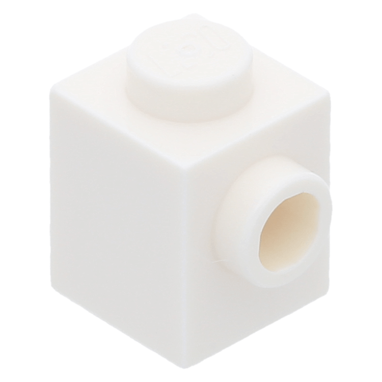 LEGO Einzelteil 87087 - White Brick, Modified 1 x 1 with Stud on 1 Side ...