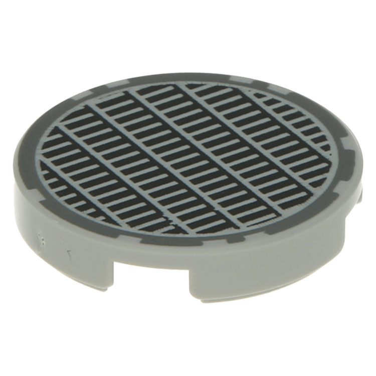 LEGO Einzelteil 14769pb003 - Light Bluish Gray Tile, Round 2 x 2 with ...