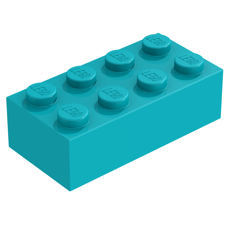 LEGO Einzelteil 3001 - Dark Turquoise Brick 2 x 4 bei BrickScout