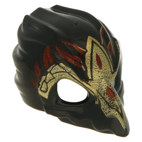LEGO part 12550pb02 - Black Minifig, Headgear Mask Bird (Raven) with ...