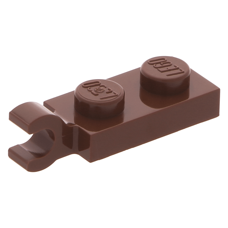 LEGO Einzelteil 63868 - Reddish Brown Plate, Modified 1 x 2 with Clip ...