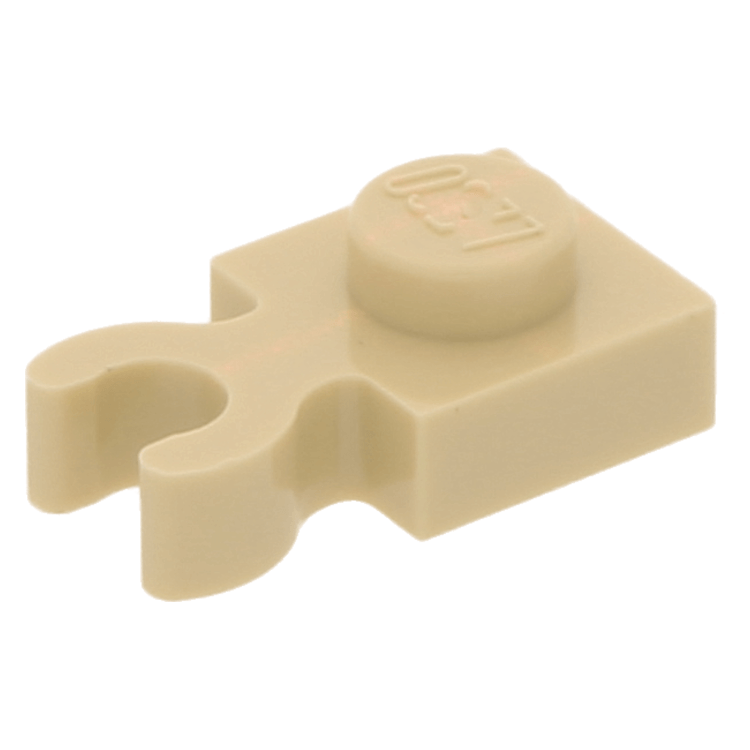 LEGO Einzelteil 4085d - Tan Plate, Modified 1 x 1 with Clip Vertical ...